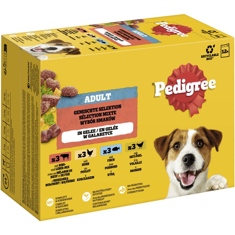 PEDIGREE® Multipack Portionsbeutel Gemischte Selektion 4 Varietäten ...